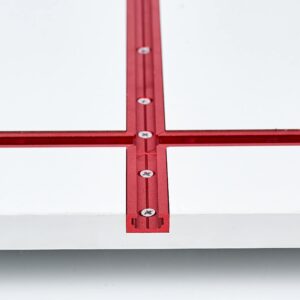 T Track 48" with Wood Screws-Double Cut Profile Universal T-Track with Predrilled Mounting Holes-T Track Woodworking-Fine Sandblast Anodized-Red Color-2PK