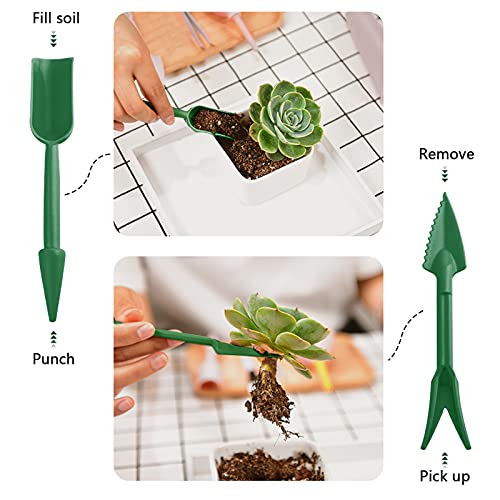 Succulent Gardening Tools, Squirt Bottle for Indoor Plants, Garden Scissors Pruning Shear, Bonsai Transplanting Tools Repotting Mat, Succulent Watering Bottle Terrarium Kit, Gardening Gifts for Women