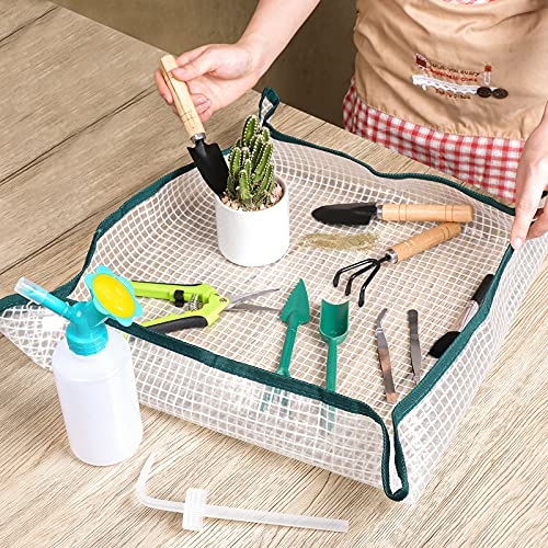 Succulent Gardening Tools, Squirt Bottle for Indoor Plants, Garden Scissors Pruning Shear, Bonsai Transplanting Tools Repotting Mat, Succulent Watering Bottle Terrarium Kit, Gardening Gifts for Women