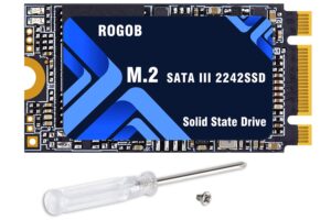 rogob 512gb m.2 sata ssd 2242 ngff b&m key internal solid state drive 6gb/s for desktop laptop pc