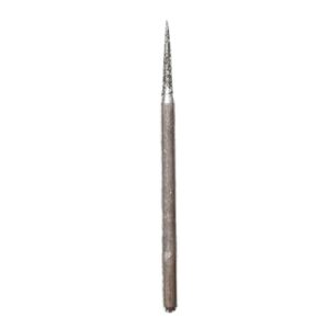 Pirhosigma 9 pcs Diamond Burr Engraving Pointed Needle Bits Grinding Mounted Point Carving Polishing for Rotary Tool Replacement (0.5~4 mm)