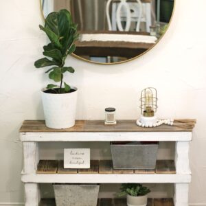 Three Tier Slatted Console (White Combo)