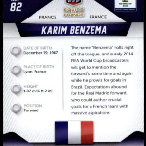 Soccer Soccer 2014 Panini World Cup Prizm #82 Karim Benzema NM-MT+