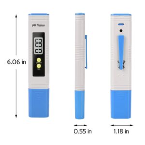 KoGI24 Digital PH Meter, PH Meter 0.01 PH High Accuracy Water Quality Tester with 0-14 PH Measurement Range for Household Drinking Water,Aquarium,Swimming Pools