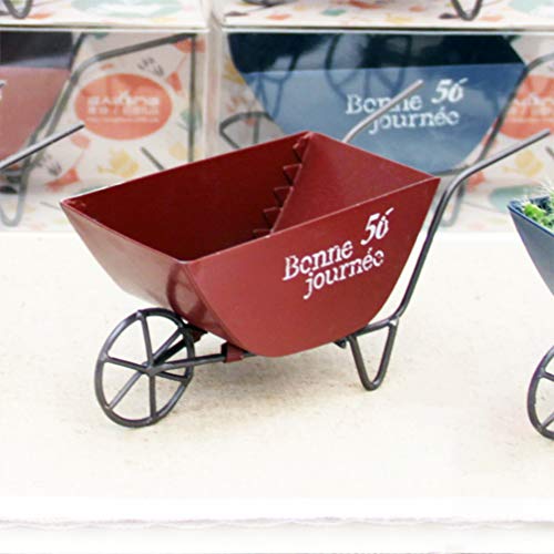 Hemoton Box Wheelbarrow Miniature Wheelbarrow Decor Bicycle Planter Metal Succulent Pots Metal Standing Planter Decorative Garden Planter Mini Succulent Pot Rack Man Indoor Small Metal