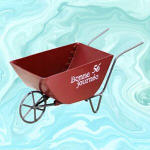 Hemoton Box Wheelbarrow Miniature Wheelbarrow Decor Bicycle Planter Metal Succulent Pots Metal Standing Planter Decorative Garden Planter Mini Succulent Pot Rack Man Indoor Small Metal