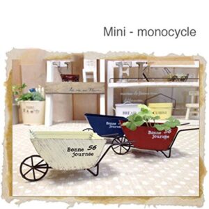 Hemoton Box Wheelbarrow Miniature Wheelbarrow Decor Bicycle Planter Metal Succulent Pots Metal Standing Planter Decorative Garden Planter Mini Succulent Pot Rack Man Indoor Small Metal