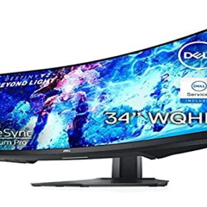 Dell Curved Gaming, 34 Inch Curved Monitor with 144Hz Refresh Rate, WQHD (3440 x 1440) Display, Black - S3422DWG