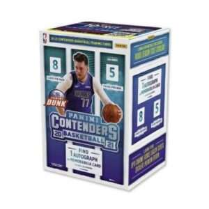 2020/21 panini contenders nba basketball blaster box (40 cards incl. one memorabilia or autograph card/bx)