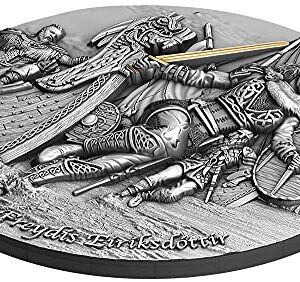 2021 DE Vikings Legend PowerCoin Freydis Eiriksdottir Vikings 2 Oz Silver Coin 5$ Niue 2021 Antique Finish