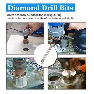 Luomorgo 12Pcs 3mm/1/8 inch Diamond Hole Saw, 1/5 inch Cutting depth Diamond Diamond Drill Bits for Glass Ceramic Marble Porcelain Tile Granite Quartz Gemstone