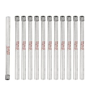 luomorgo 12pcs 3mm/1/8 inch diamond hole saw, 1/5 inch cutting depth diamond diamond drill bits for glass ceramic marble porcelain tile granite quartz gemstone