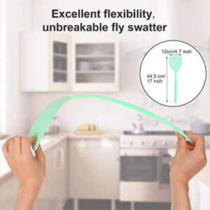 Fly Swatter Plastic Flyswatter Pack,17.5 Inches Handle Fly Swatter Home and Kitchen Helper, 3 Summer Colors (12 Pieces)