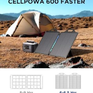 100W Potable ETFE Solar Panels, BigBlue Solarpowa100 Folding Solar Panel(24.6V/4.16A) with Kickstand, Compatible with Jackery/ECOFLOW/Anker/Goal Zero Power Station, Waterproof Camping Solar Charger