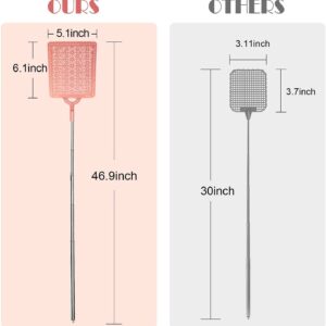 3 Pieces Fly Swatter Manual Retractable Fly Swatter Detachable Telescopic Fly Swatter, 3 Colors