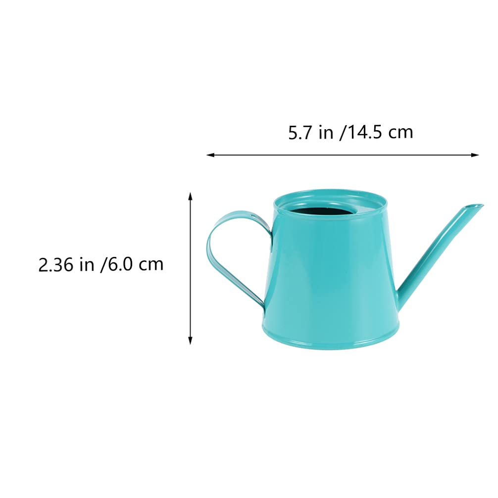 Hemoton 2pcs Children Watering Can Small Kids Watering Pot Long Spout Watering Kettle Iron Watering Tin Watering Bucket for Bonsai Indoor Outdoor Plant