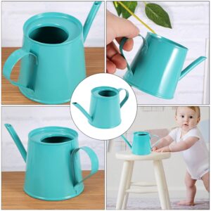 Hemoton 2pcs Children Watering Can Small Kids Watering Pot Long Spout Watering Kettle Iron Watering Tin Watering Bucket for Bonsai Indoor Outdoor Plant