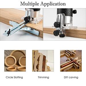 800W Compact Wood Router Tool, Portable Handheld Palm Router Woodworking,Electric Trimmer Wood Router with 15pcs Router Bits,Wood Laminate Router for Woodworking Handicraft and DIY