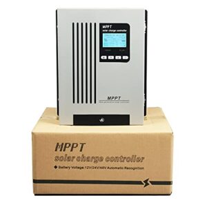 SOLAFANS 48V 120A MPPT Solar Power Charge Controller 12V 24V DC150V PV 6600W Dead Battery Reactivation Support Lead Acid, Sealed, Gel, AGM, Lithium Battery with LCD Display Charging Status