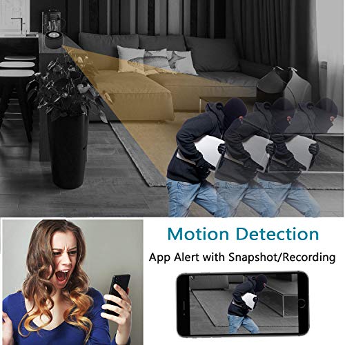 Quniao Wireless-WiFi-Hidden-Spy-Camera, 1080P Full HD with Night Vision and Motion Detection Alarm, Real Time Monitoring, Recording for HomeOffice, Works with iOSAndroid Device, 1 Count (Pack of 1)