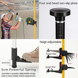 Laser Level Pole, Telescoping Support Pole 12FT/3.7M with Tripod and Mount for Lasers Level of Rotary and Line Lasers (MET-SP3 Pole Without Tripod)