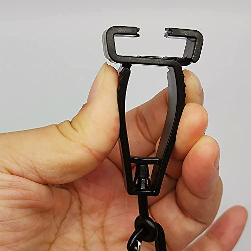 3pcs Glove Grabber Clip Holder Work Safety Glove Keeper Guard Labor Worker Glasses Helmets Hanger Clamp Catcher Belt Holder (Black) Medium