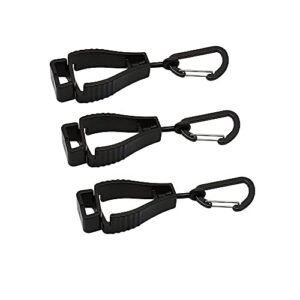 3pcs glove grabber clip holder work safety glove keeper guard labor worker glasses helmets hanger clamp catcher belt holder (black) medium