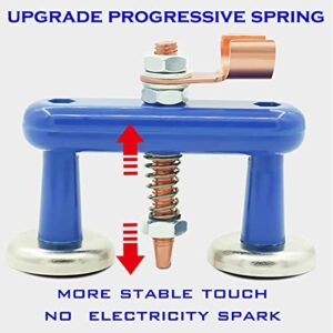 Magnetic Ground Clamp Welding Magnet - Welding Ground Clamp For Welder Copper Tail Ground Connector 500A, Double Magnet