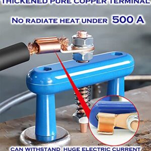 Magnetic Ground Clamp Welding Magnet - Welding Ground Clamp For Welder Copper Tail Ground Connector 500A, Double Magnet