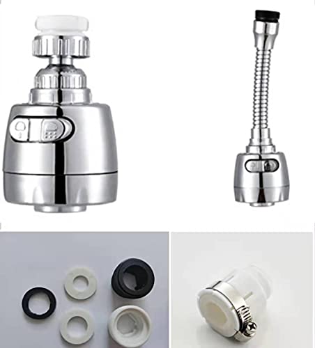 Furiencindy 2 faucet sprayer attachment, rotatable 360° faucet, with removable hose adapter attachment,splash-proof extension faucet, booster shower and water saving device, with two adjustment modes.