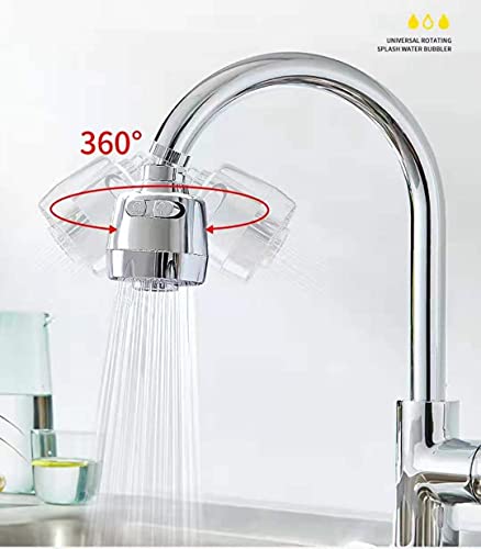 Furiencindy 2 faucet sprayer attachment, rotatable 360° faucet, with removable hose adapter attachment,splash-proof extension faucet, booster shower and water saving device, with two adjustment modes.