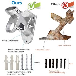 Flag Holder, Flag Bracket, Heavy Duty House Flag Pole Holder Bracket, Aluminum Mount - Stainless Steel Hardware - Strong and Rust Proof - 1" Inner Diameter (Silver-1Pack)