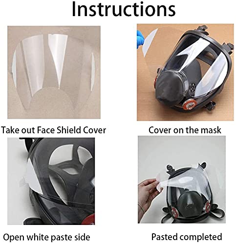 AiliveSun 30 Pack Peel Off Lens Cover for 3M 6885, 6000, 6700, 6800, 6900 Face Shield Cover