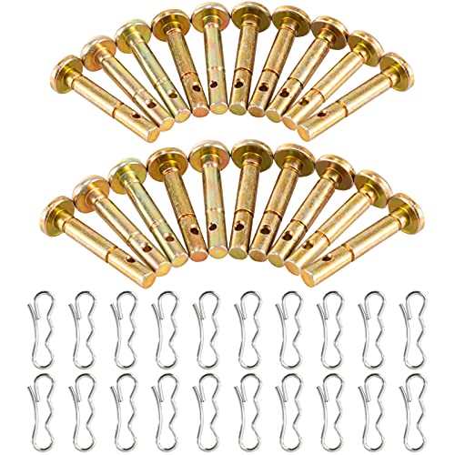 20 Sets of Shear Pins & Cotter Pins for Snowblower - 738-04124 and 714-04040 Replacement Shear Pin Kits Compatible with MTD Craftsman Cub Cadet Troy Bilt Snowblowers