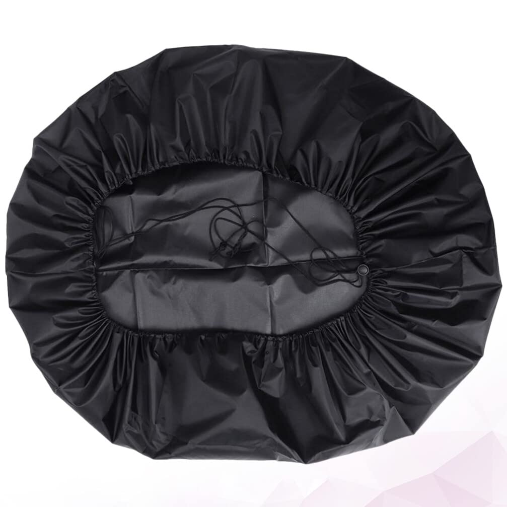 DOITOOL Outdoor Fire Pit Cover Round for Fire Pit 24 Inch, Heavy Duty Oxford Cloth Anti Full Coverage Patio Fire Pit Cover, Fireplace Cover with Drawstring Closure