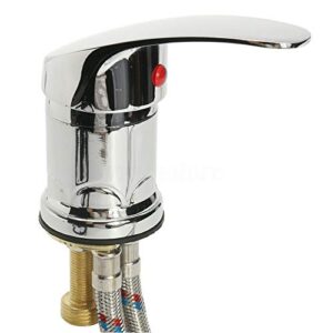 Salon Water Faucet Set,Zinc Alloy Salon Shampoo Bowl Faucet and Sprayer Kit,with Hose, Durable Salon Spa Hot Cold Mixer,Waterproof Splash，Easy to Control Water Temperature(Size:Water Faucet Set)