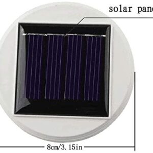 GUANFU 2 Pack Solar Panel Top Replacement for Table Lights, Color Changing Solar Mosaic Glass Lantern Replacement Light…