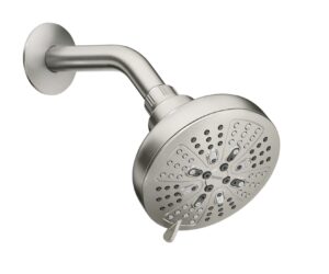 moen 200w0srn hydro energetix eight-function 5" diameter spray head standard, brushed nickel