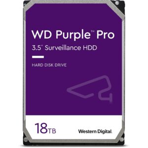 Western Digital 18TB WD Purple Pro Surveillance Internal Hard Drive HDD - SATA 6 Gb/s, 512 MB Cache, 3.5" - WD181PURP