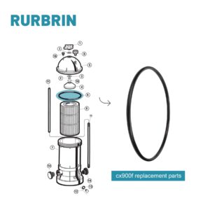 RURBRIN CX900F 0-240 Tank Lid O-Ring for Hayward Star-Clear Plus U9-228A C751 C900 C1200 C17502 Pool Cartridge Filter (1PCS)