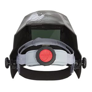 Jackson Safety Premium Auto Darkening Welding Helmet 3/10 Shade Range, 1/1/1/1 Optical Clarity, 1/25,000 sec. Response Time, 370 Speed Dial Headgear, 6 Feet Under Graphics, Black/Grey/White, 47100