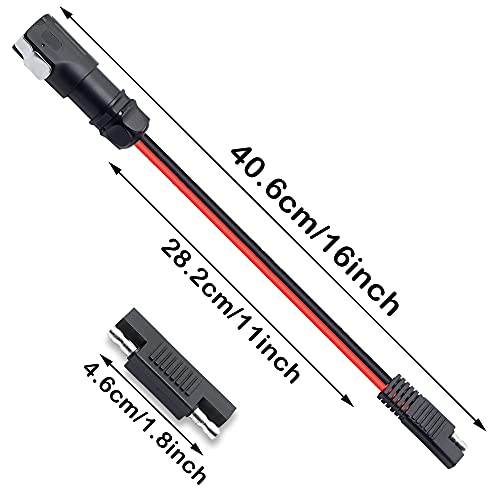 GINTOOYUN SAE to LP-20 Cable Adapter,Water Proof 10AWG 2 Pin Power Industrial Circular Connector to SAE Cable, for Solar Panel Suitcase,RV Solar Ports