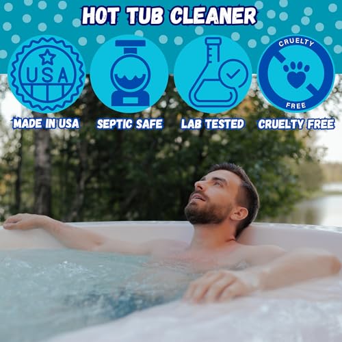 Ahh-Some - Hot Tub Cleaner Sachet | Clean Pipes & Jets Gunk Build Up | Clear & Soften Water for Hot Tub, Jetted Tub, Swim Spa | Top Clarifier Up to 450 Gallons of Water (One Time Use Only)