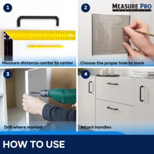 Cabinet Door & Drawer Hardware Installation Template Kit by MeasurePro - Made in The USA