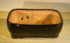 bonsai boy l186 8 x 6.25 x 2.5 in. ceramic bonsai pot, black - rectangle