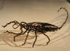 bonsai boy e2666 wire scorpion figurine