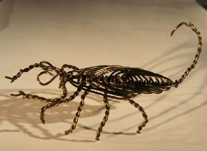 Bonsai Boy e2666 Wire Scorpion Figurine