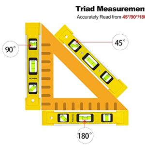 Torpedo Level Aluminum Frame 9 Inch, 4-Pack Bubble level with Magnetic Side (Blue/Green/Yellow/Red)