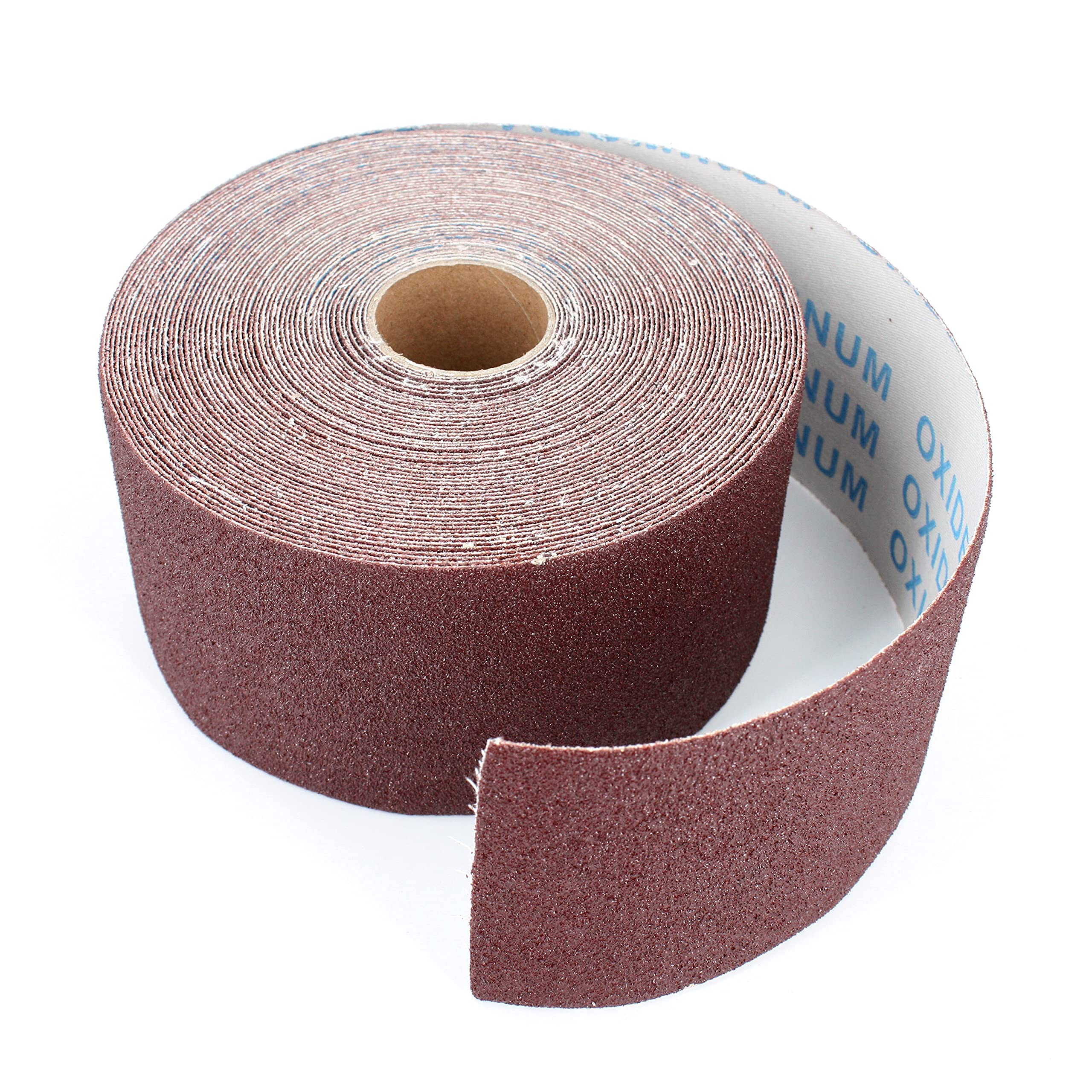 Ready-to-wrap Ready-to-cut 3" wide by 49 Feet long Aluminium Oxide Abrasive for Drum Sander Sandpaper Continuous Roll (Grit:120)