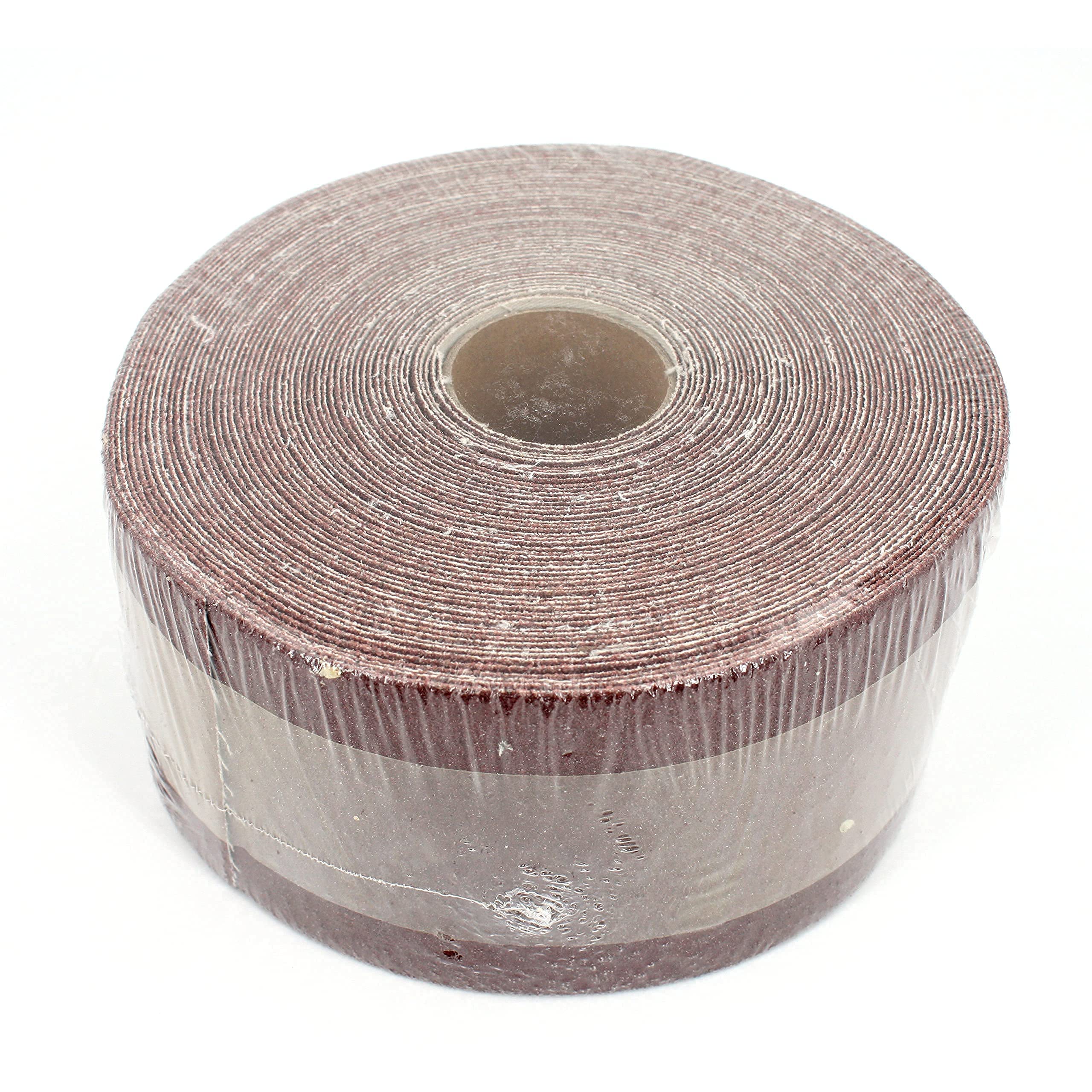 Ready-to-wrap Ready-to-cut 3" wide by 49 Feet long Aluminium Oxide Abrasive for Drum Sander Sandpaper Continuous Roll (Grit:120)